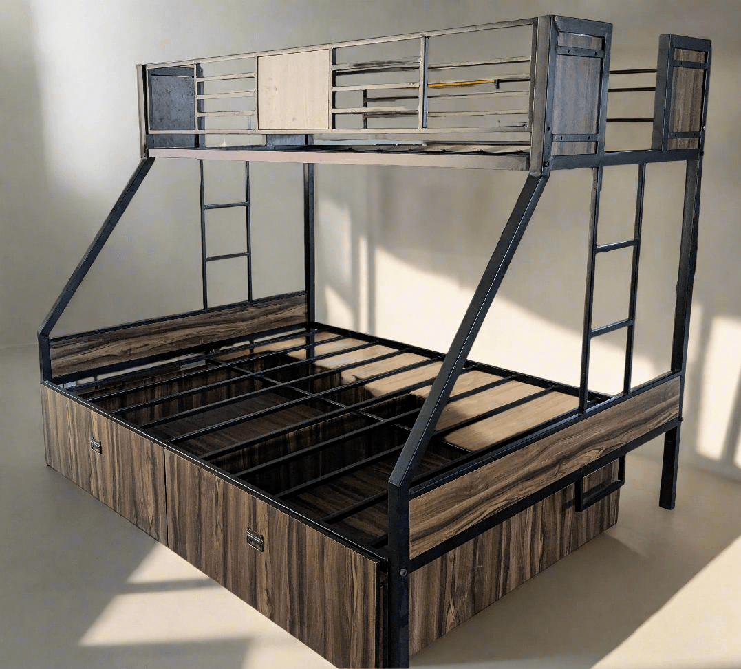 HD Metal Twin Bunk Cot with storage — SPARKENZY.COM -SPARTAN RETAIL ...